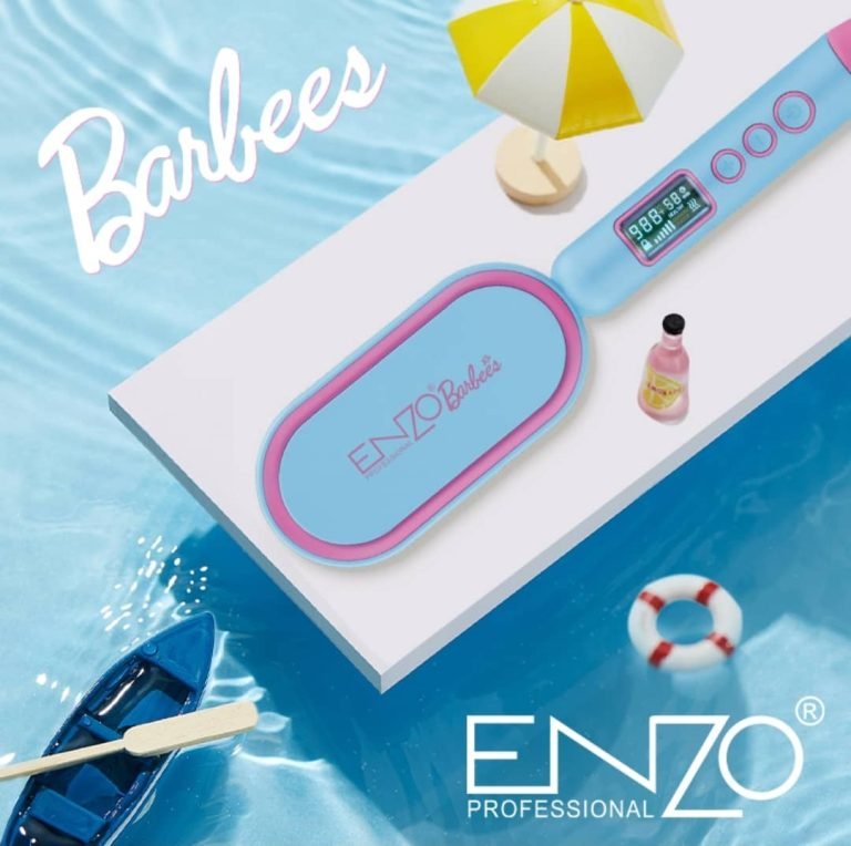 Brosse lissante chauffante ENZO ADVANCED STRAIGHT HAIR COMB Barbie ...